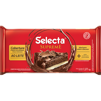Cobertura Supreme Ao Leite em Barra - Selecta Chocolates